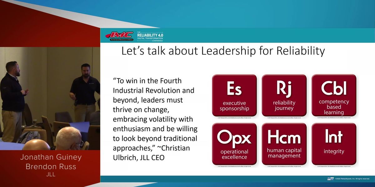 Reliabilityweb JLLs Cultural Journey To Reliability Excellence