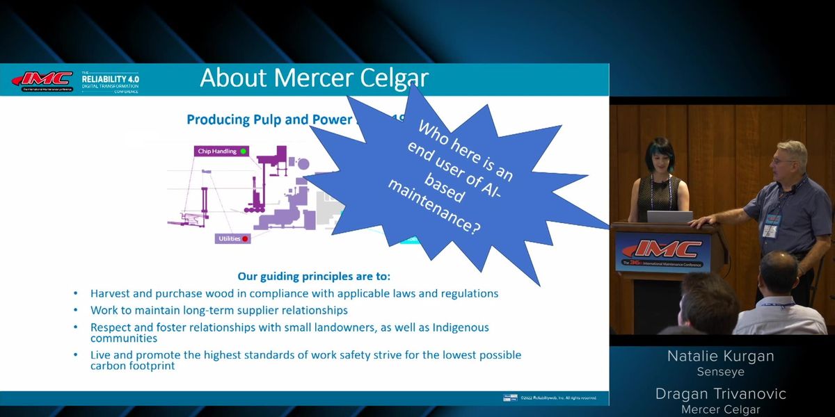 Reliabilityweb pulp manufacturer with advanced condition monitoring