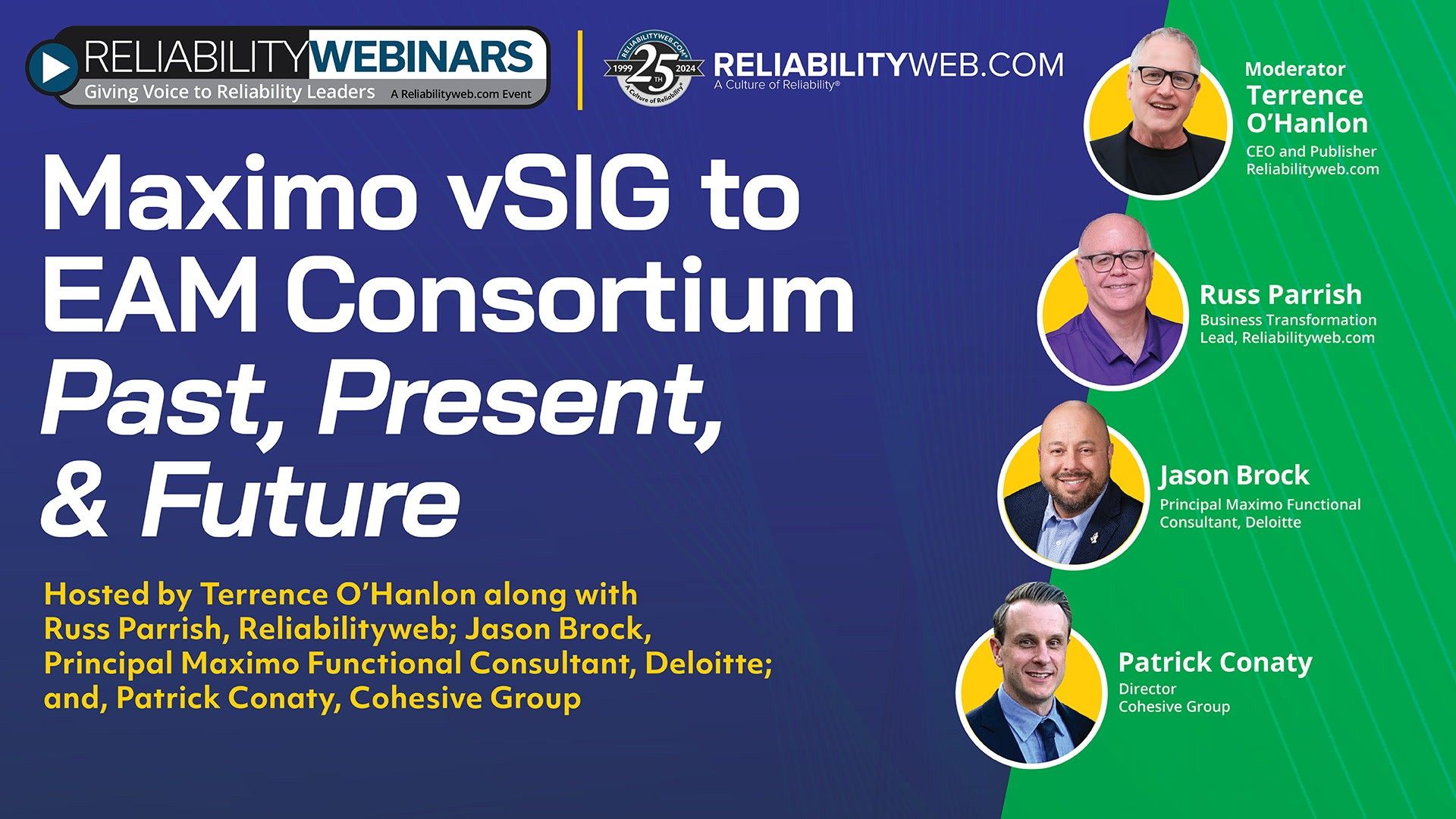 Reliabilityweb Uptime® Element/Maximo Mapping vSIG
