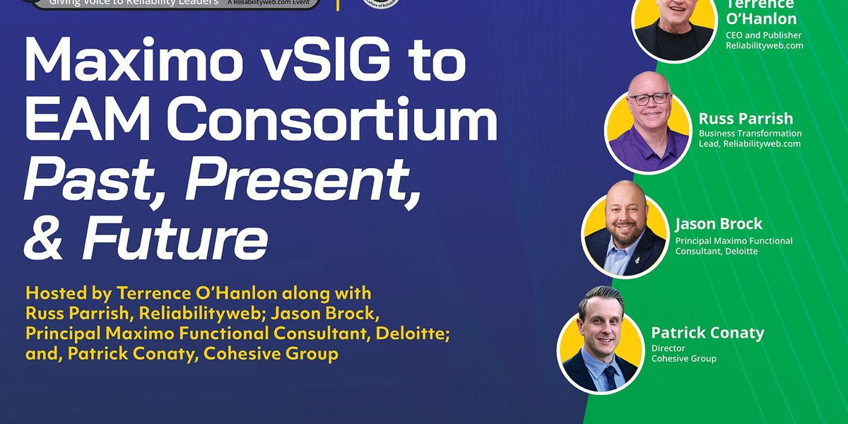 Reliabilityweb Uptime® Element/Maximo Mapping vSIG