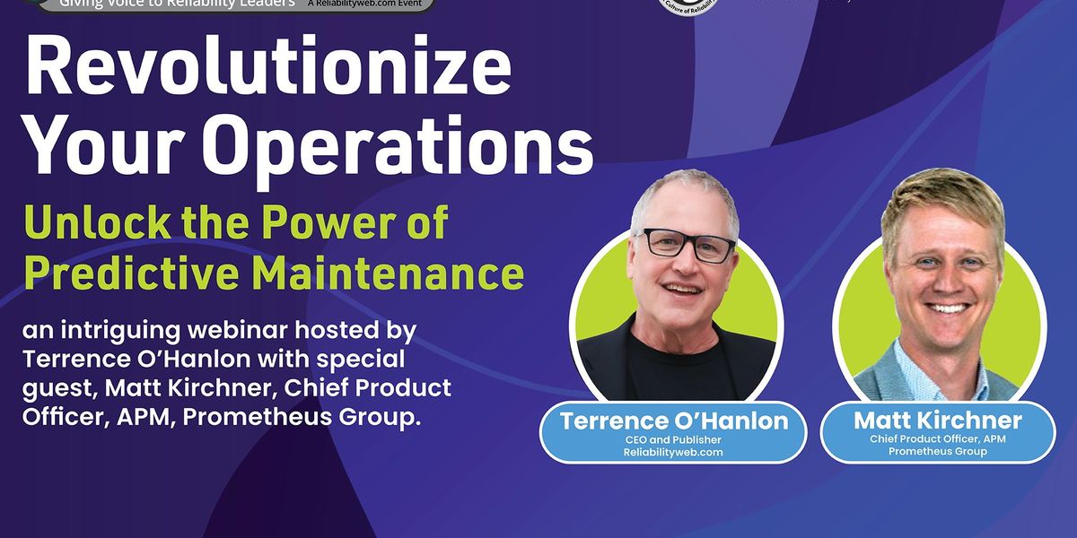 Reliabilityweb Revolutionize Your Operations - Unlock The Power Of Predictive Maintenance