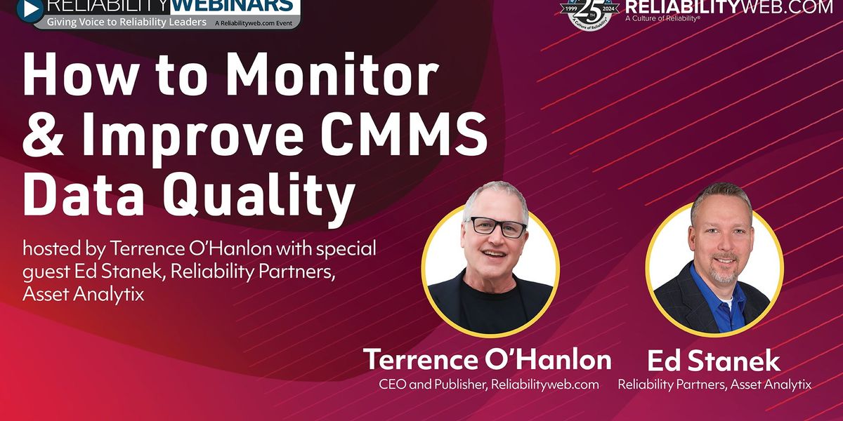 Reliabilityweb How To Monitor & Improve Cmms Data Quality