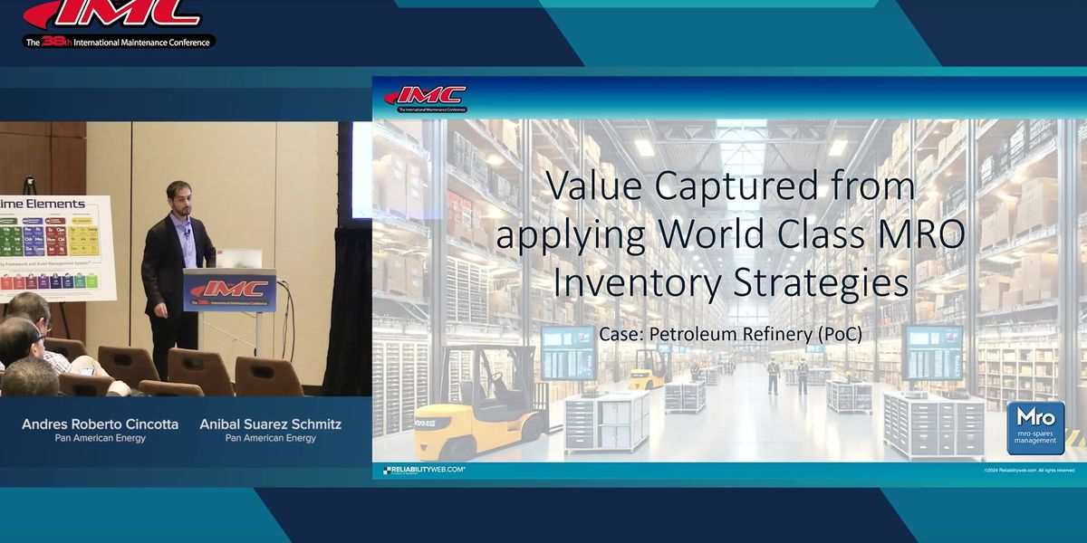 Reliabilityweb Optimizing MRO: A new method for spare parts.