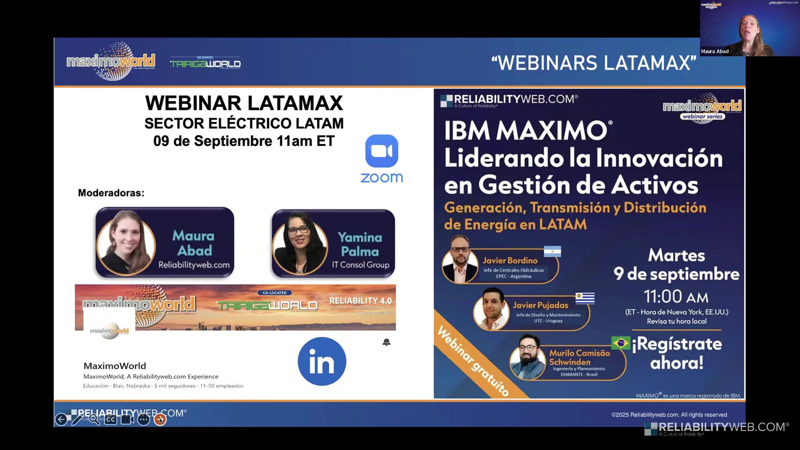 Reliabilityweb MAXIMO en Utilities: Experiencias en LATAM