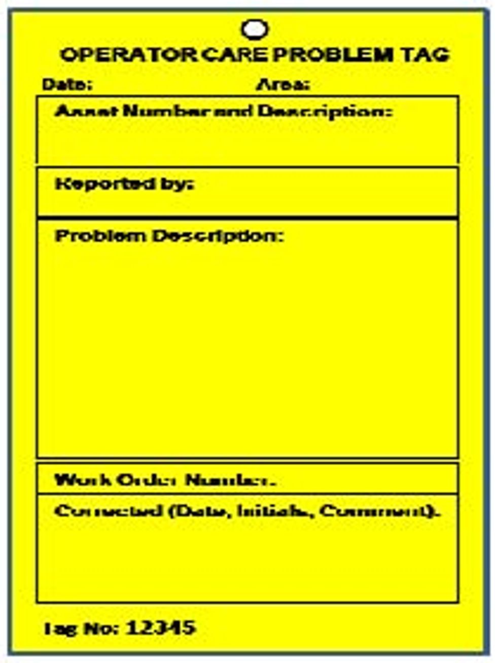 Reliabilityweb Operator Care – Abnormality Reporting “TOOL BOX TRAINING”