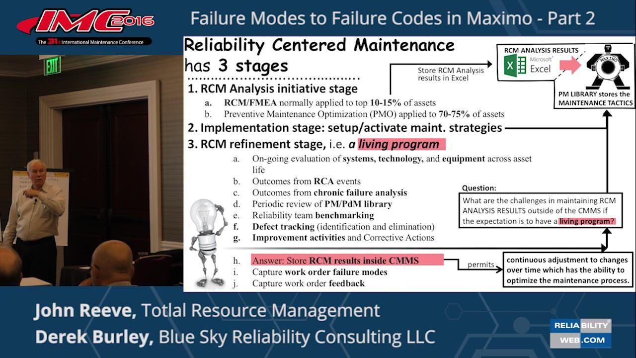 Reliabilityweb Failure Modes to Failure Codes in Maximo- Part 2