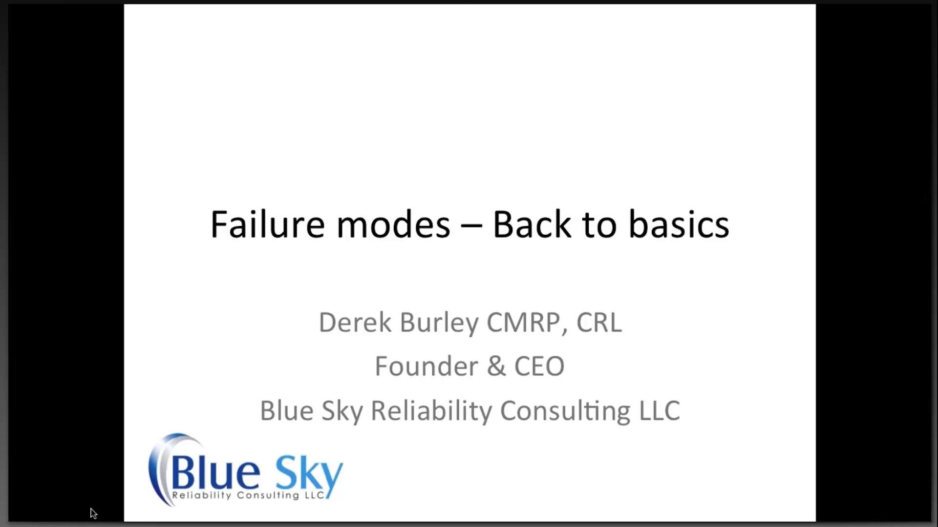 Reliabilityweb Failure Modes - Back to Basics