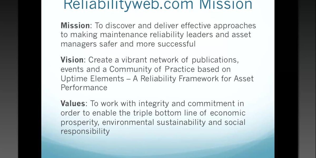 Reliabilityweb What it Means to Be a Certified Reliability Leader