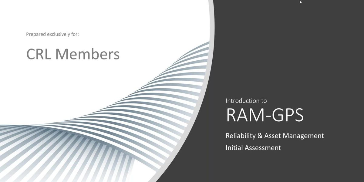 Reliabilityweb RAM-GPS Assessment Tool Overview