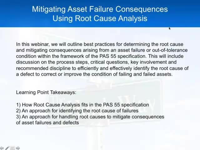 Reliabilityweb Mitigating Asset Failure Consequences Using Root Cause ...