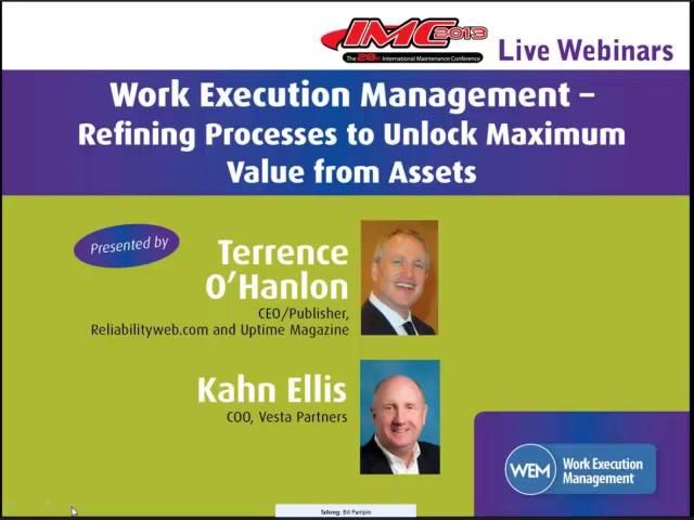 Reliabilityweb Work Execution Management - Refining Processes