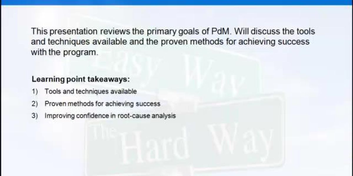 Reliabilityweb Best Practices for an Effective PdM Program