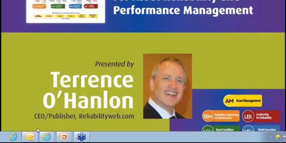 Reliabilityweb Uptime Elements - A System For Asset Reliability and ...