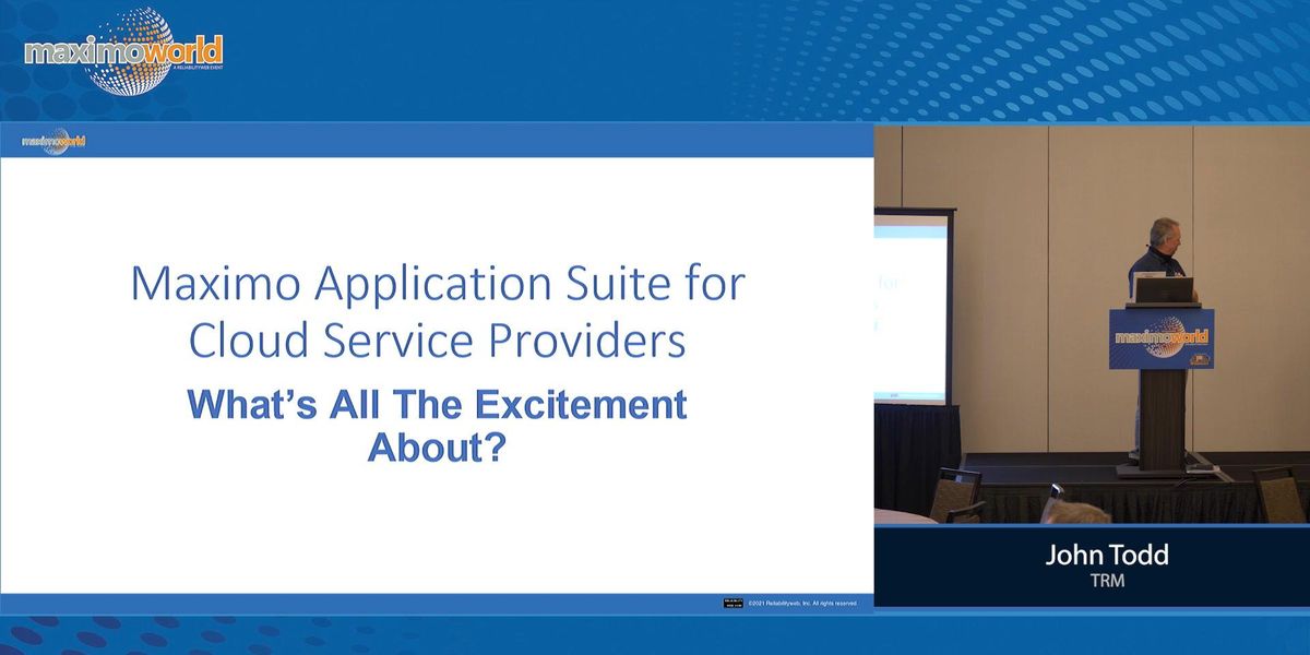 Reliabilityweb Maximo Application Suite for Cloud Service Providers ...