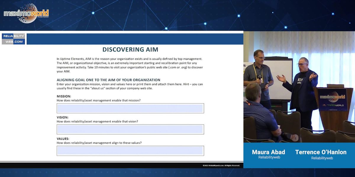 Reliabilityweb Asset Performance Management Using Uptime Elements Frameworks Part 1 Of 2